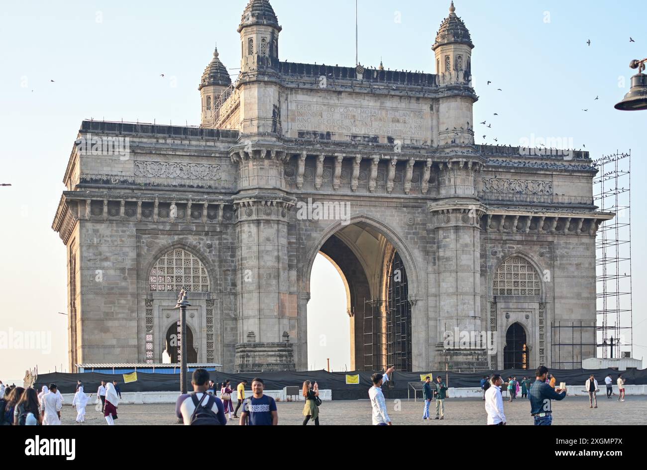 Mumbai, India - April 13, 2024: Gateway of India is the most popular ...