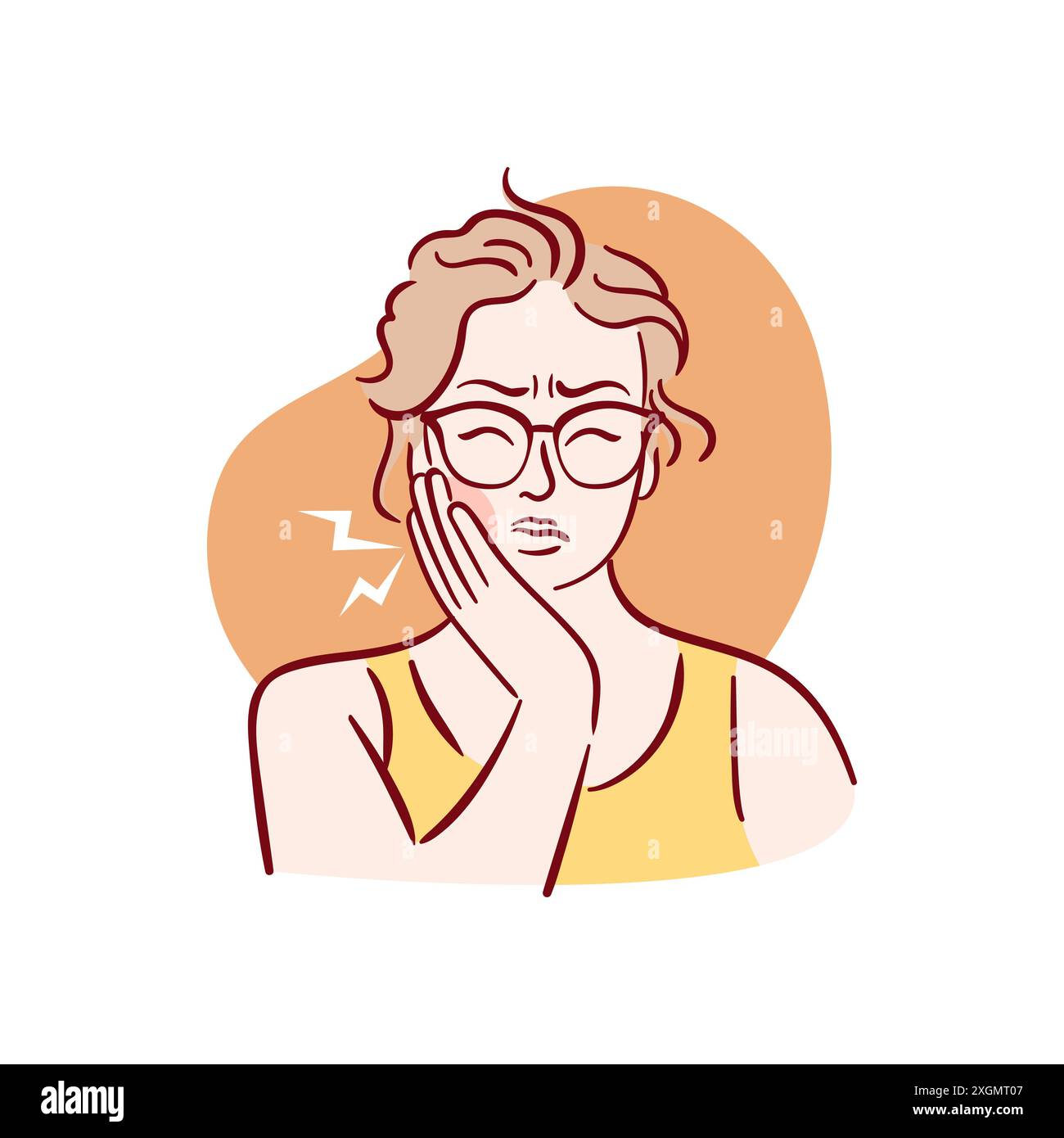Face sad sick young woman Cut Out Stock Images & Pictures - Alamy