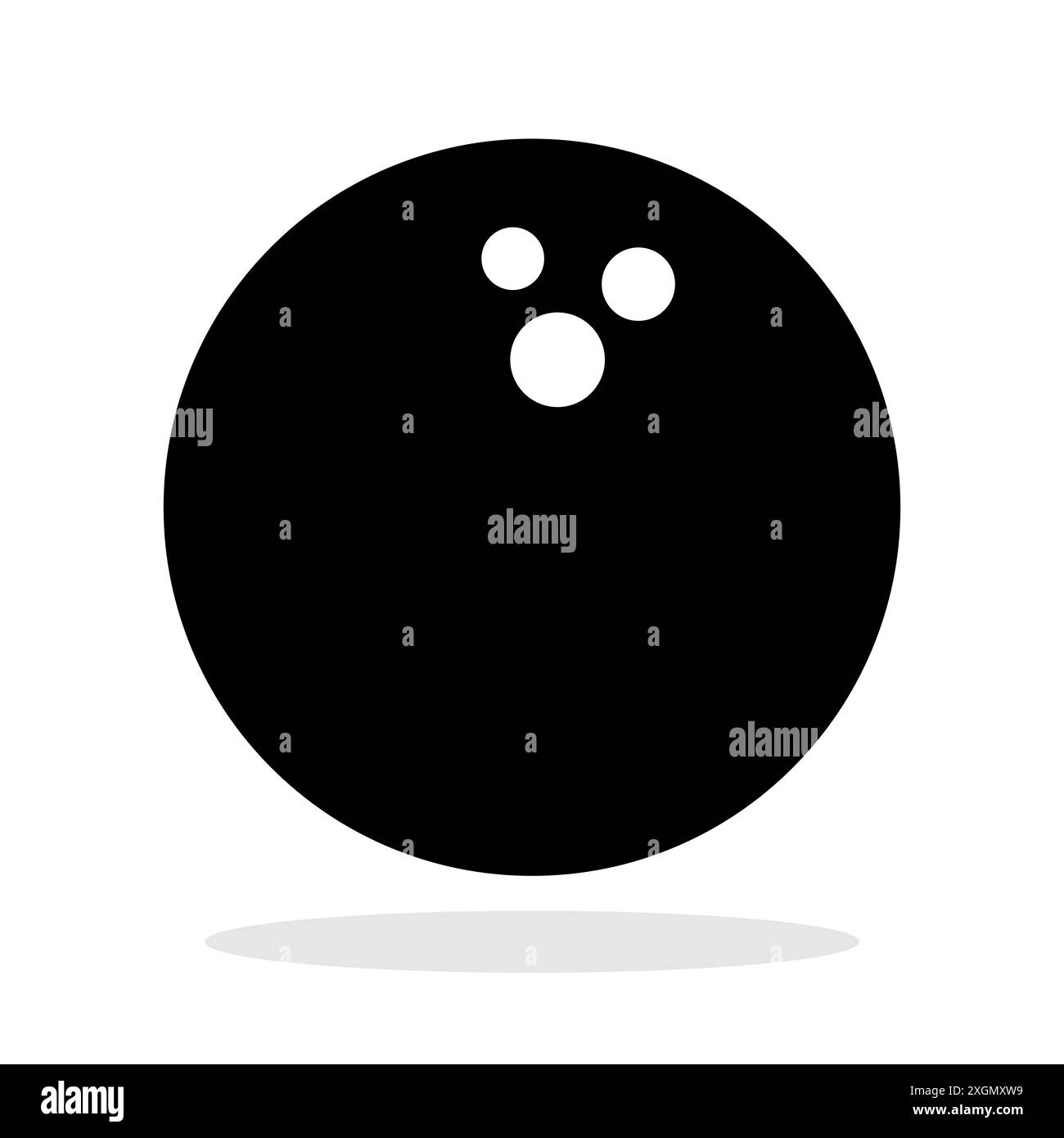 Bowling ball icon. Black bowling ball sign on white background. Vector ...