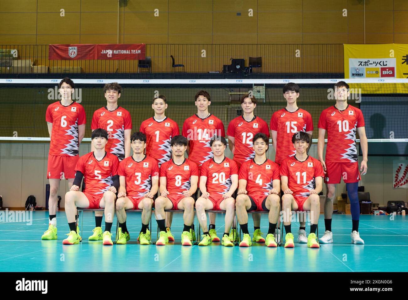 Tokyo, Japan. 10th July, 2024. Japan team group (JPN) Volleyball : Japan men's volleyball ...