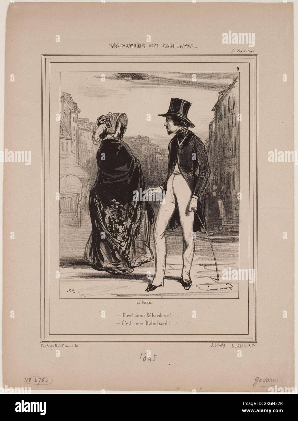 Gavarni (Hippolyte Guillaume Sulpice Chevalier, dit Stock Photo - Alamy
