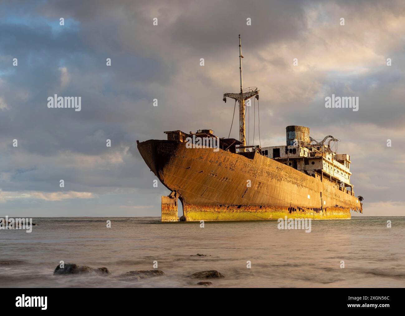 Shipwreck, The Telamon, A stranded ship on Lanzarote, Shipwreck Stock ...