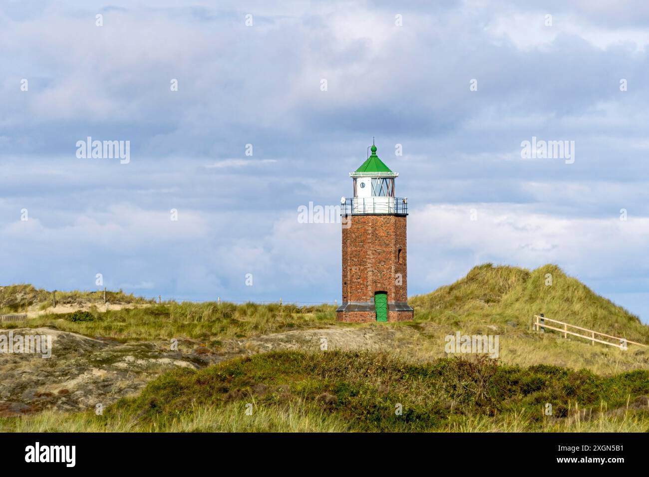 Red Cliff lighthouse cross beacon Stock Photo - Alamy