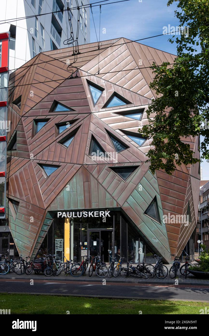 Facade of the Pauluskerk building, shelter for homeless people in the ...