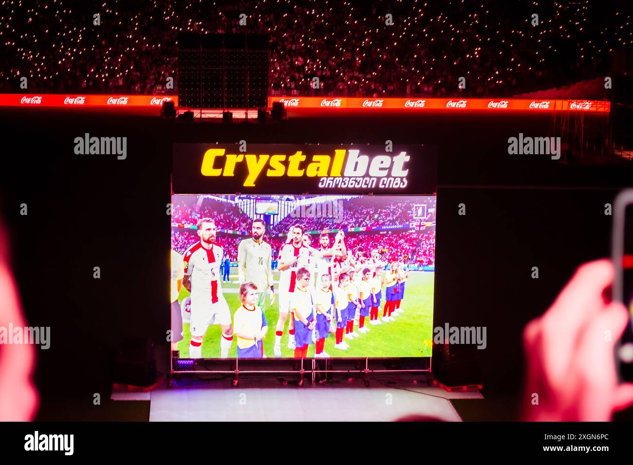 Tbilisi, Georgia - 20th june, 2024: Georgia - Spain match in Euro 2024 championship. Georgian ...