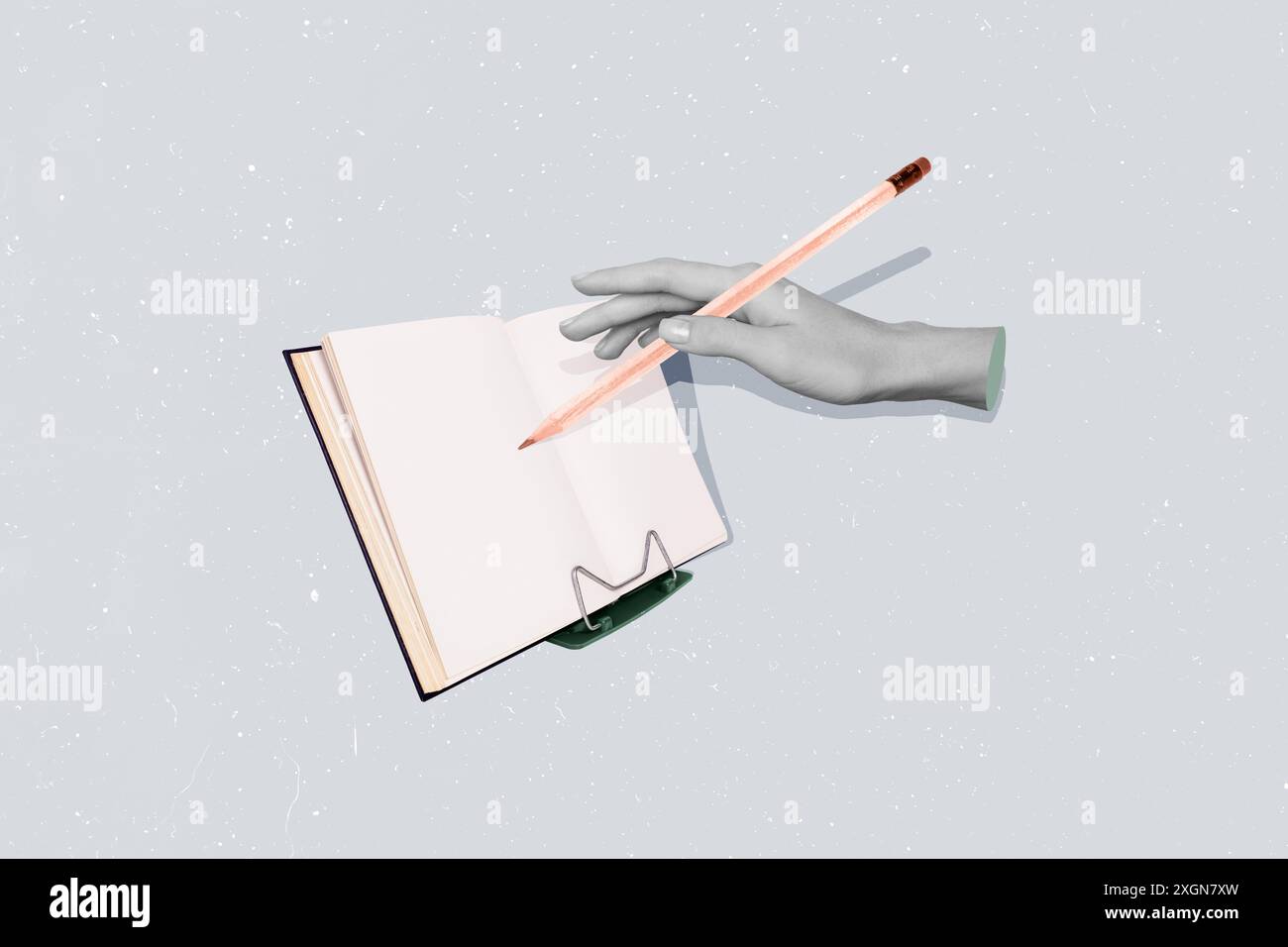 Composite photo collage of hand hold pencil write school schedule to do ...