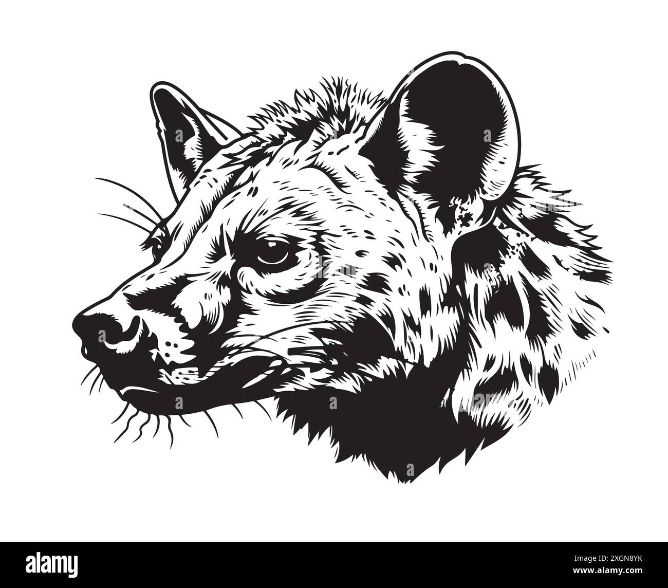 Hyena logo icon vector with piercing stare isolated Stock Vector Image ...