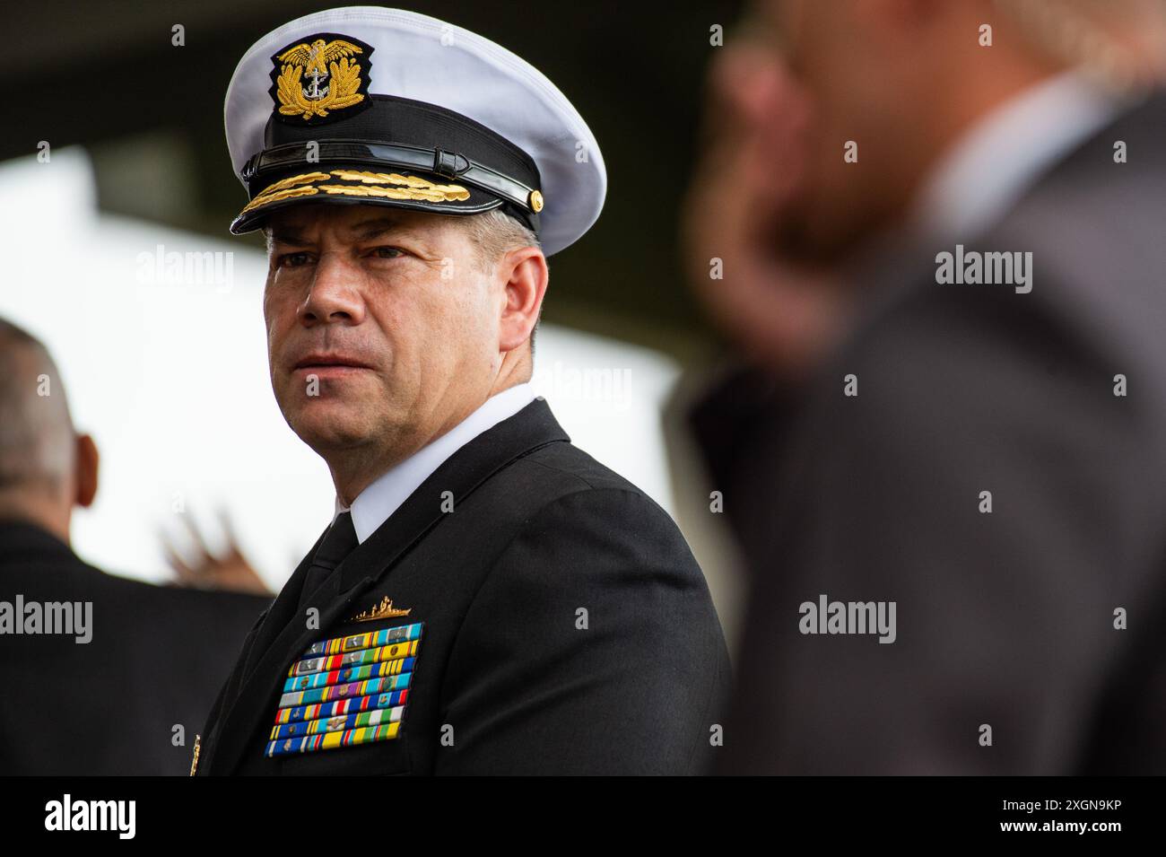 Colombia's new navy commander Vice-admiral Juan Ricardo Rozo Obregon ...
