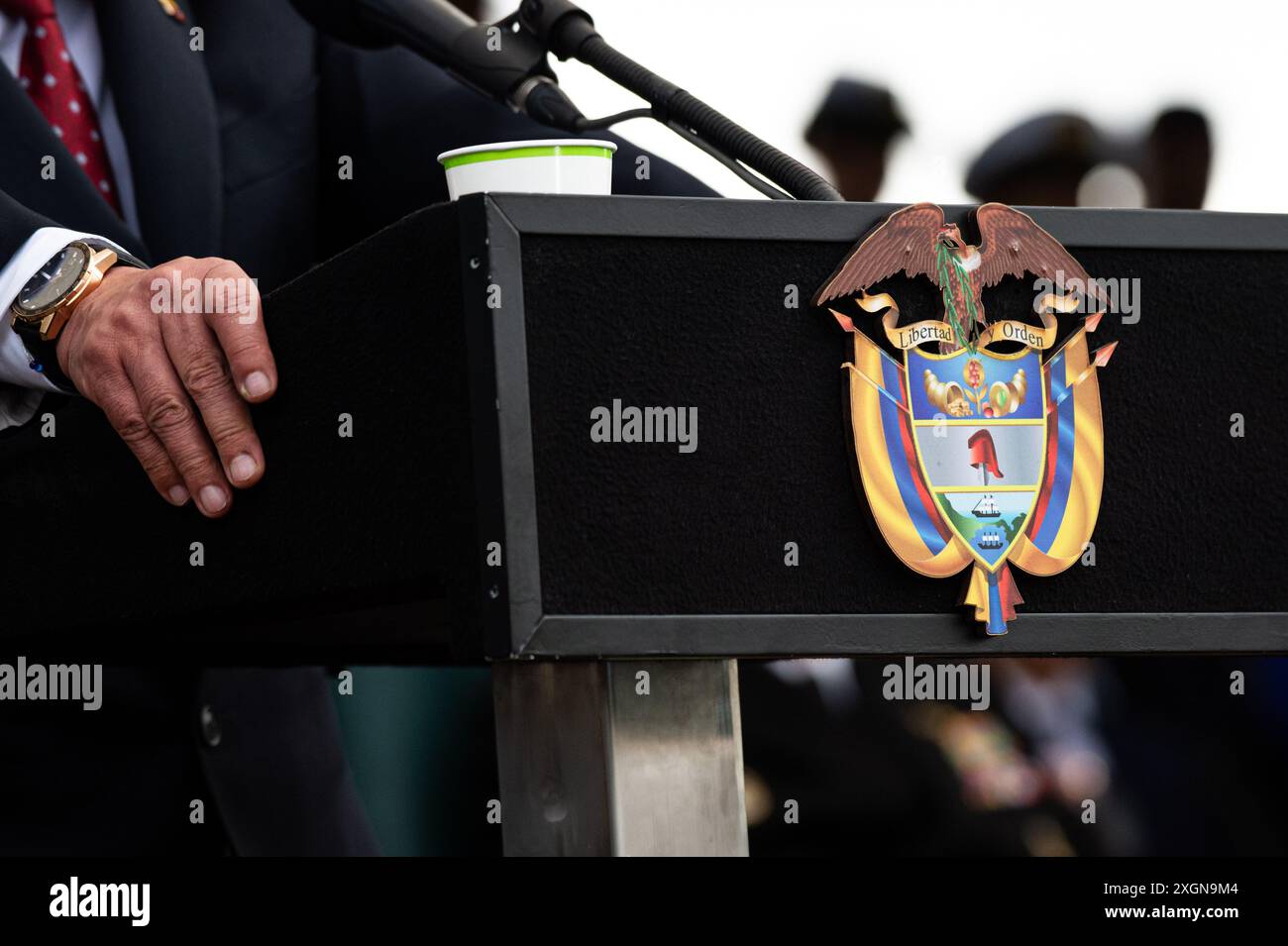 Colombian president Gustavo Petro takes part during the First Honors ...