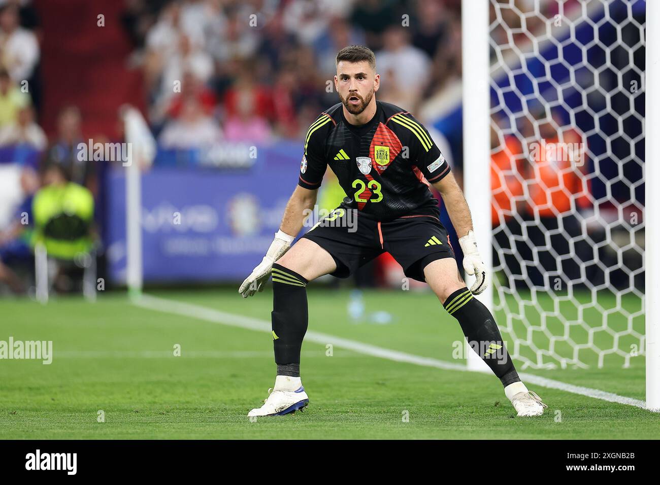 Munich, Germany. 09th July, 2024. Unai Simon of Spain seen during the ...