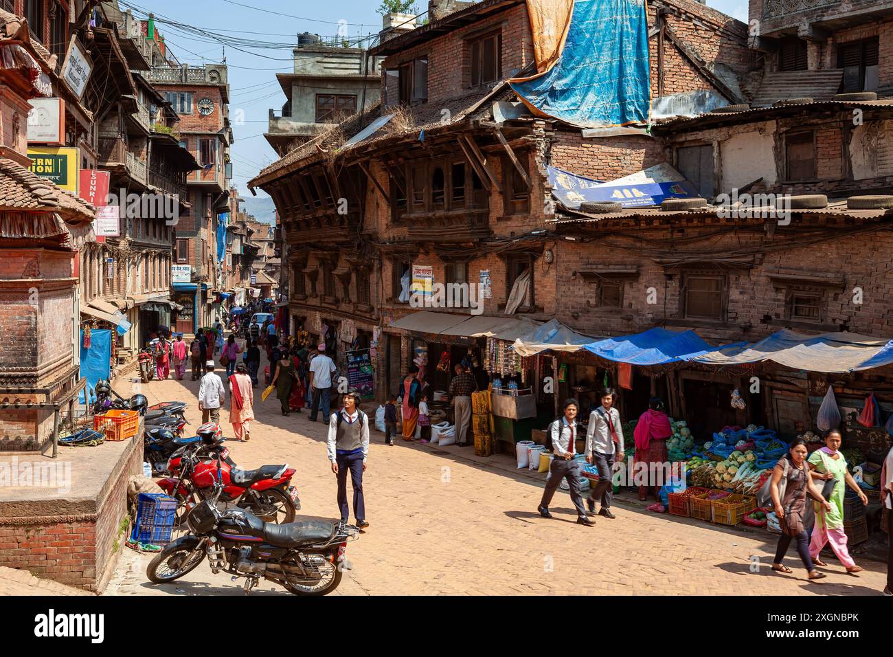 The old town of Bhaktapur in Kathmandu Nepal Stock Photo - Alamy