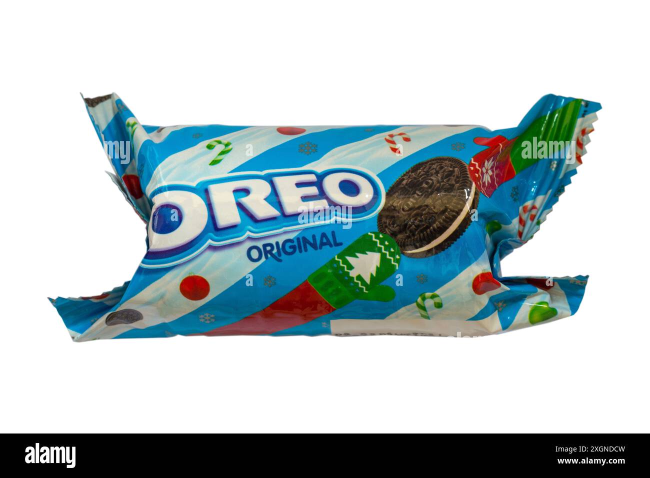 Mini packet of Original Oreo biscuits from festive tin of Oreo biscuits ...
