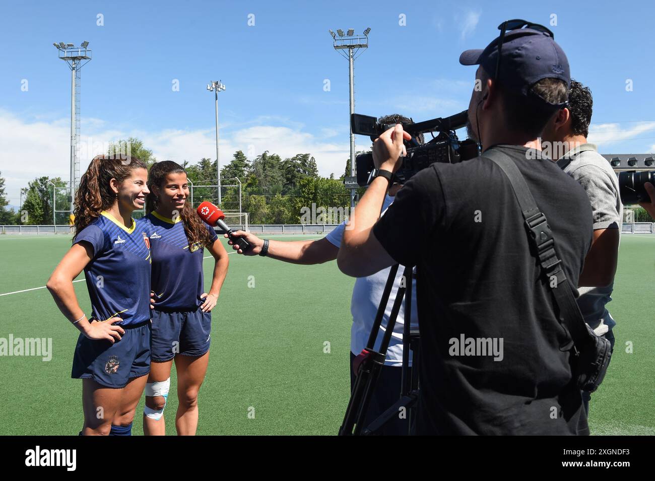 Madrid, Spain. 9th July, 2024. Spanish field hockey player and twin ...