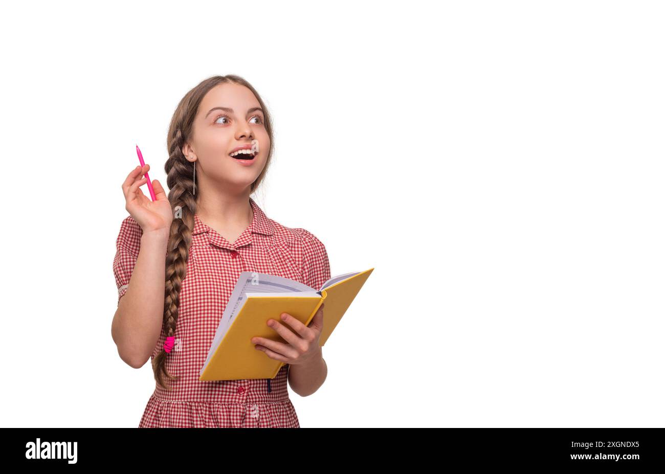 Writing in diary. Making notes in planner. Teed school girl noting in ...