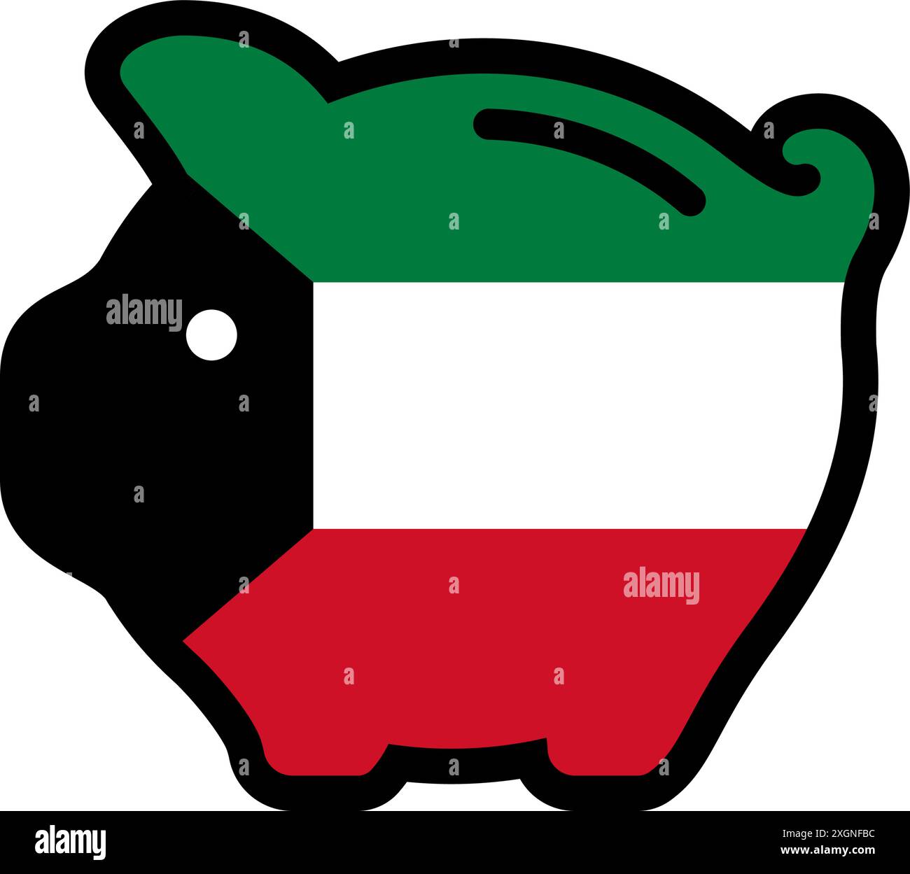 Flag of Kuwait, piggy bank icon, vector symbol Stock Vector Image & Art ...