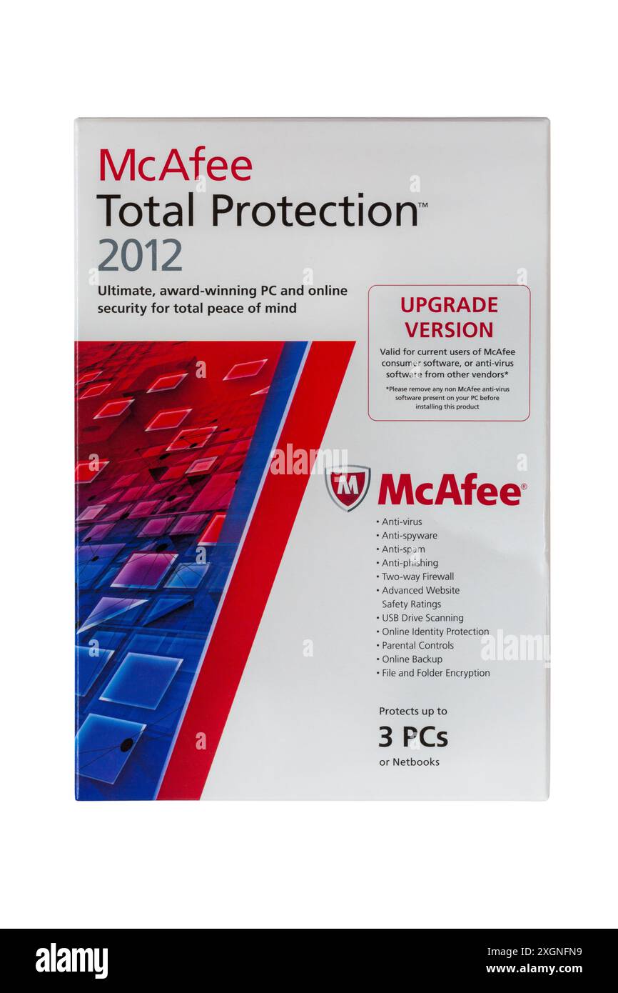 Mcafee total protection 2012 software hi-res stock photography and images - Alamy