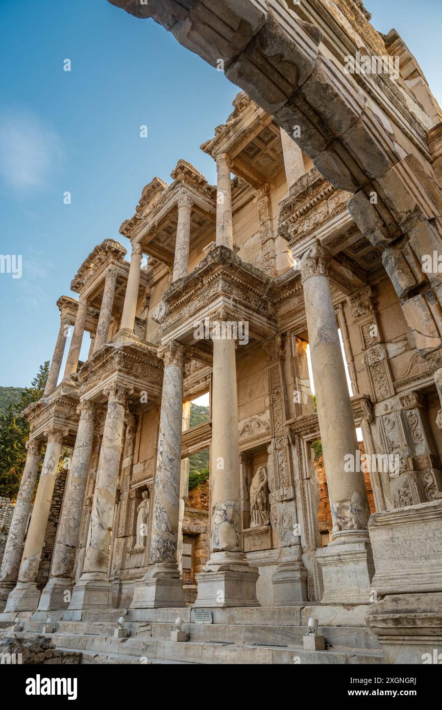 Celsus library in the Ancient City of Ephesus with its magnificent view ...