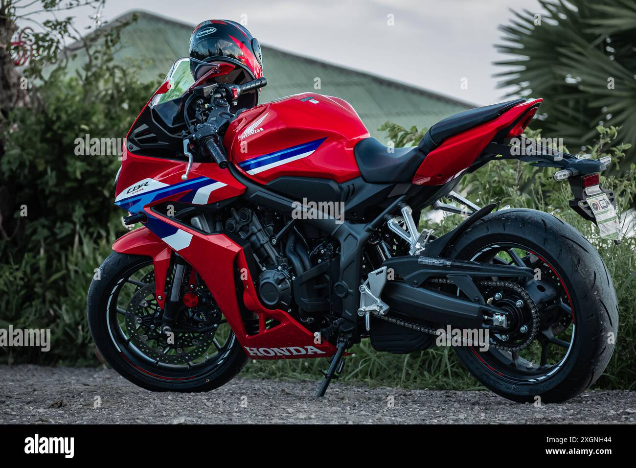 Japanese model Honda model CBR 650 R motorcycle. Big sport motorcycle ...