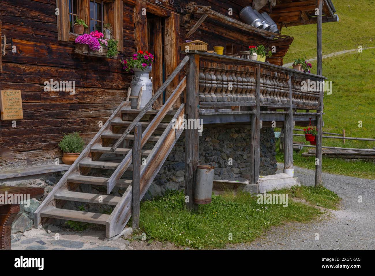 Wood hut stairs hi-res stock photography and images - Alamy
