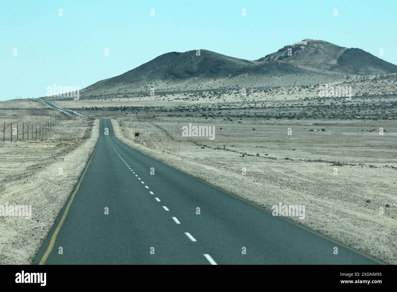 The B 4 road through the diamond Sperrgebiet near Luederitz, Namib ...
