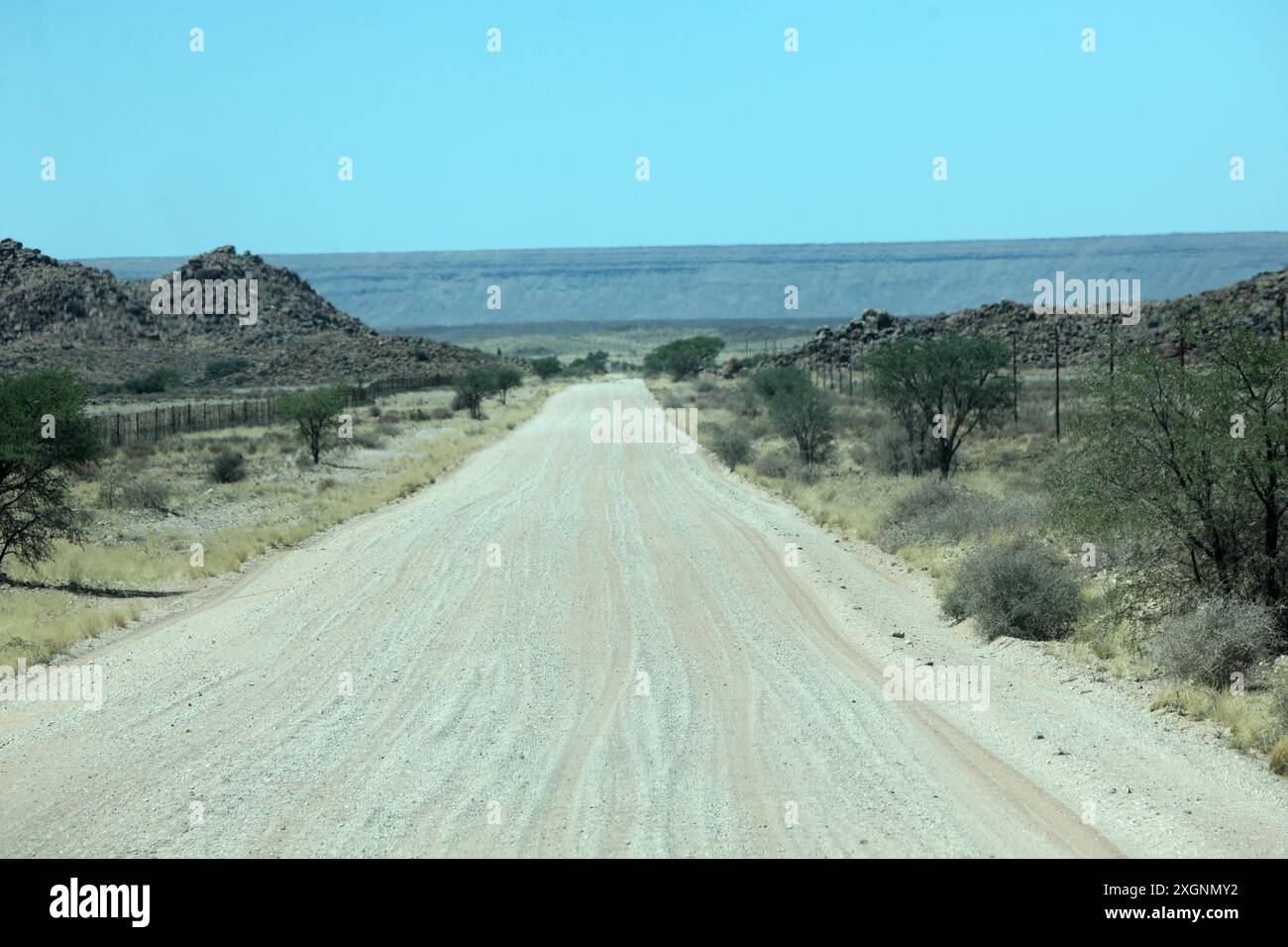 Gravel track through the Namib Desert, Namibia, Africa The Namib Desert ...