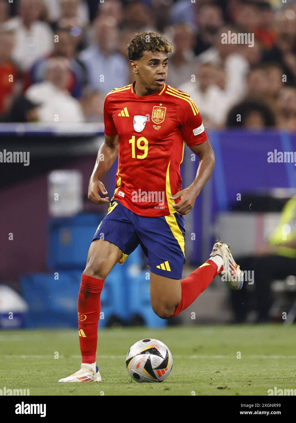 MUNICH - Lamine Yamal of Spain during the UEFA EURO 2024 semi-final ...
