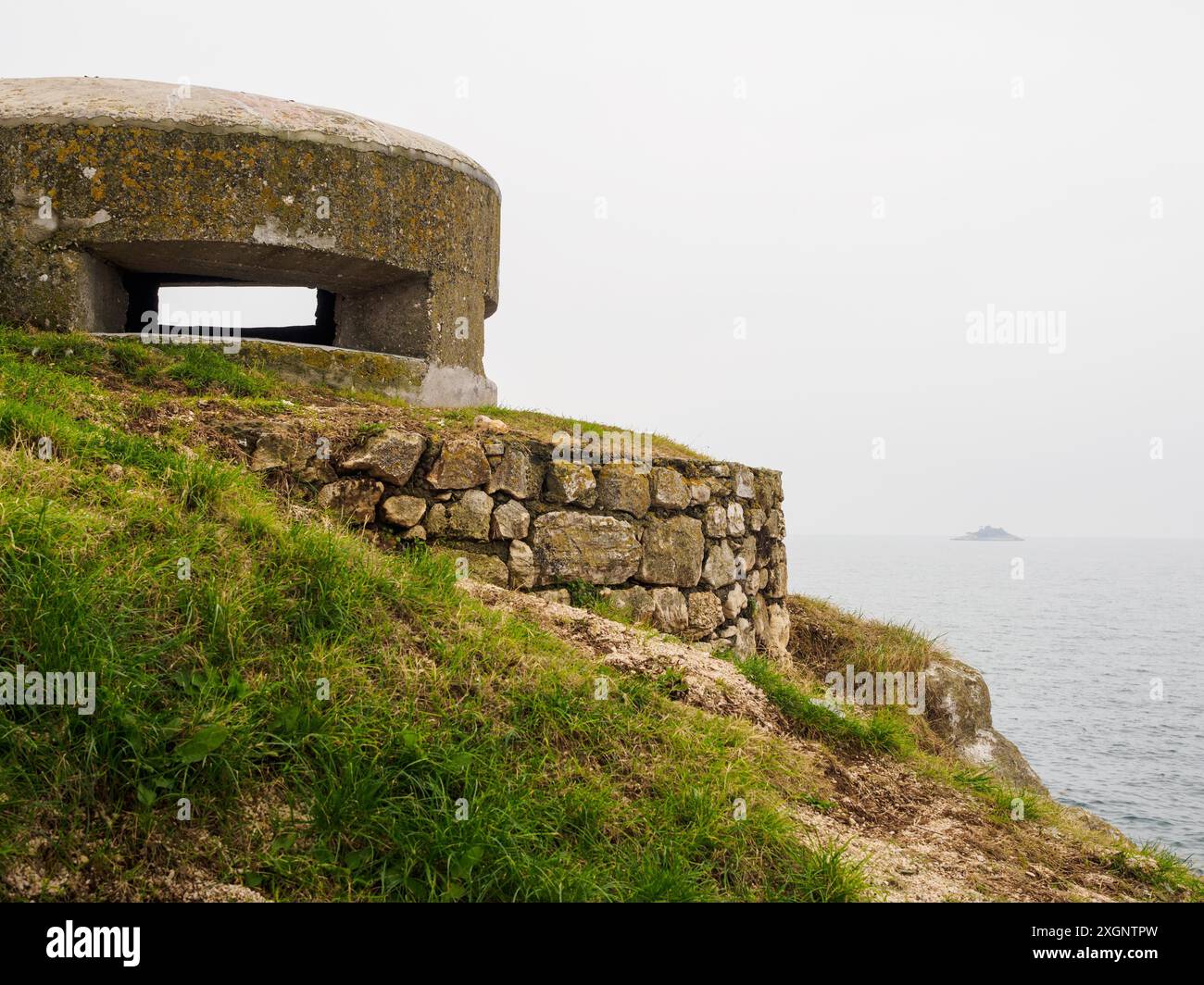 Bunker on a shore Stock Photo - Alamy
