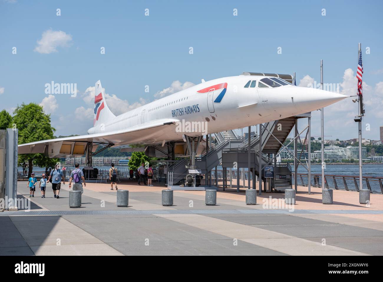 Concorde G-BOAD stands as a museum piece next to the USS Intrepid, now ...