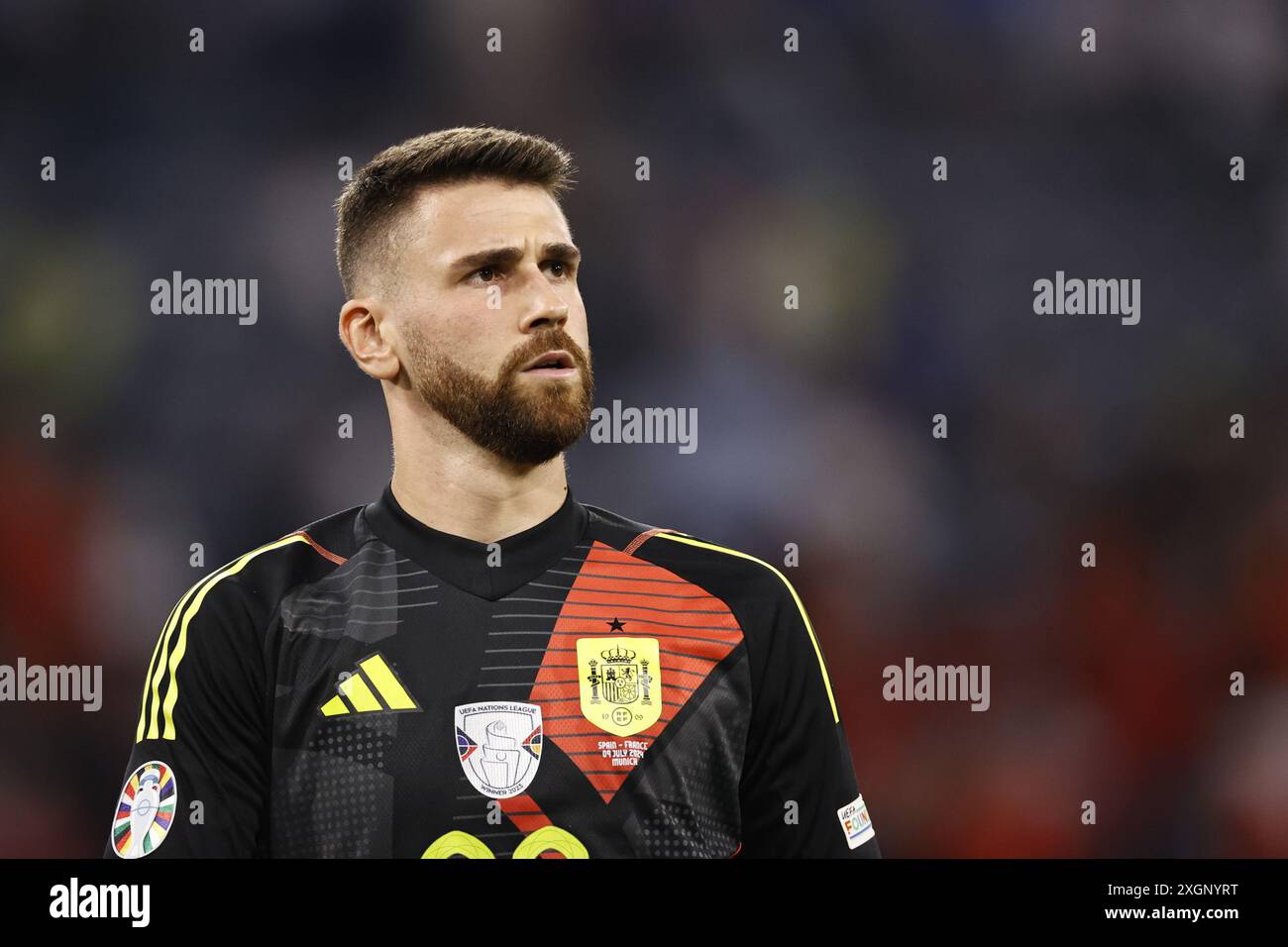 MUNICH - Spain goalkeeper Unai Simon during the UEFA EURO 2024 semi ...