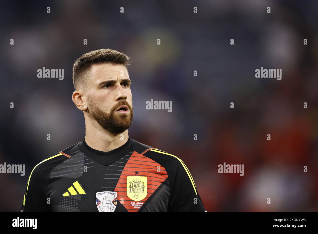 MUNICH - Spain goalkeeper Unai Simon during the UEFA EURO 2024 semi ...