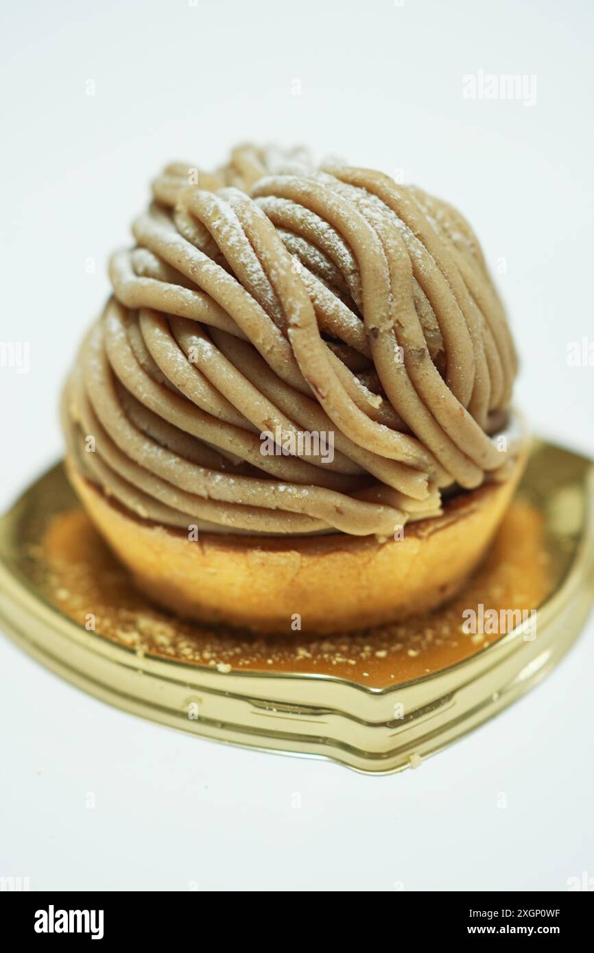 Mont Blanc (Chestnut Cake), an original French cake made with chestnut ...