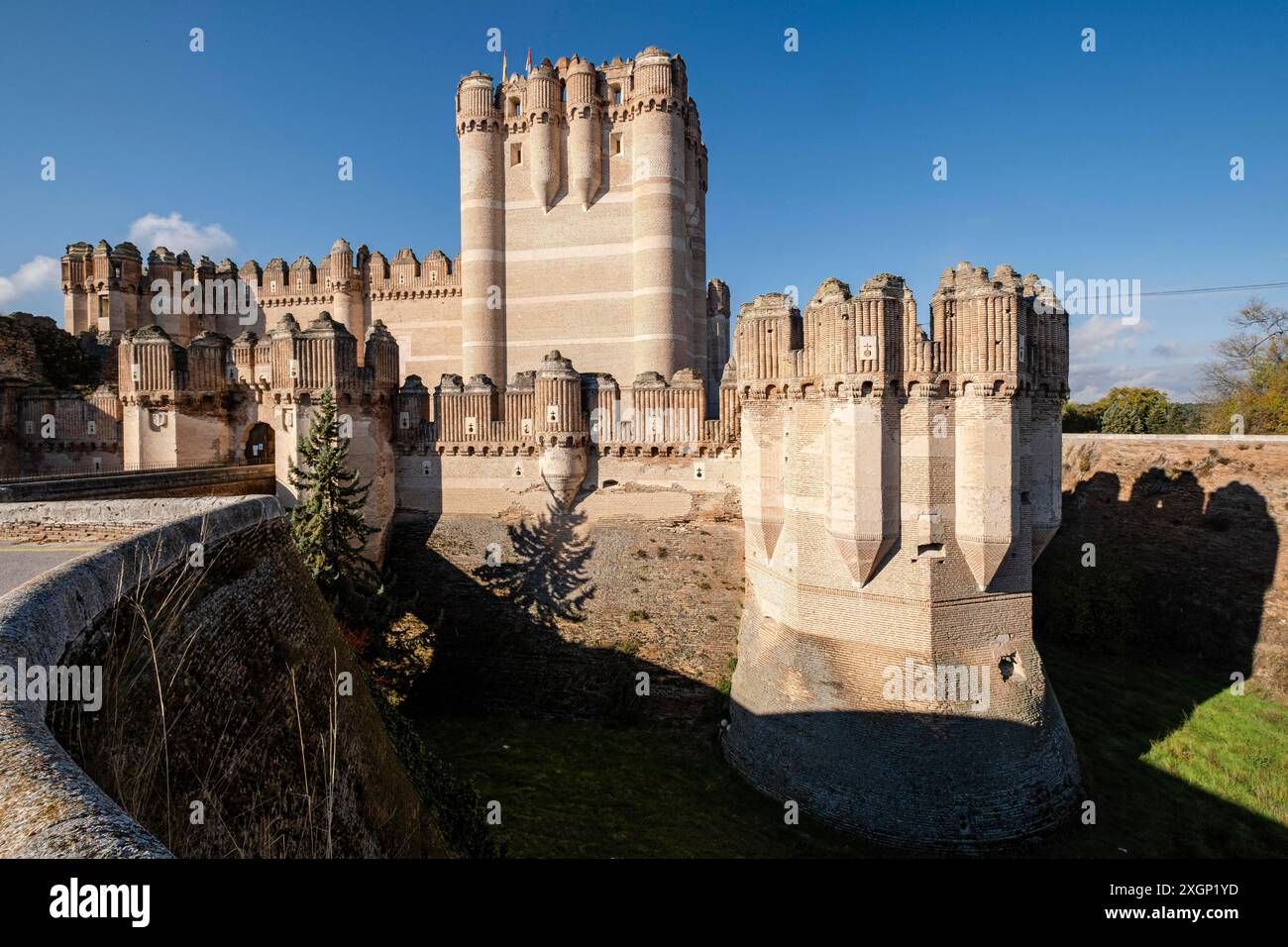 Coca castle, XV century, Gothic-Mudejar, Coca, Segovia province, Spain ...