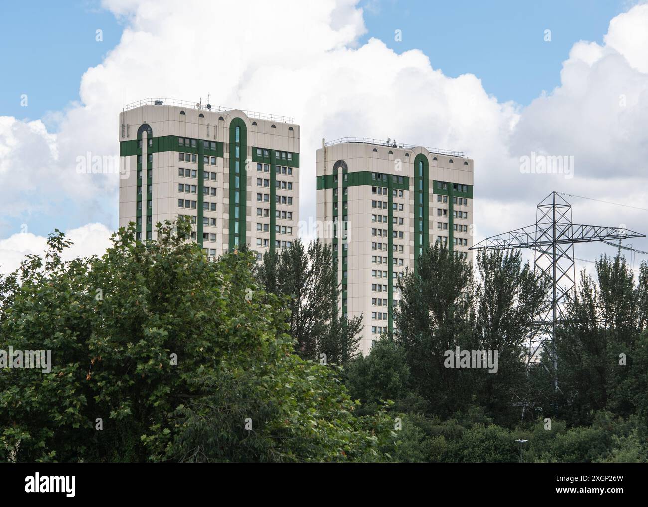 A view of the Lancashire Hill housing estate in Stockport, Greater ...