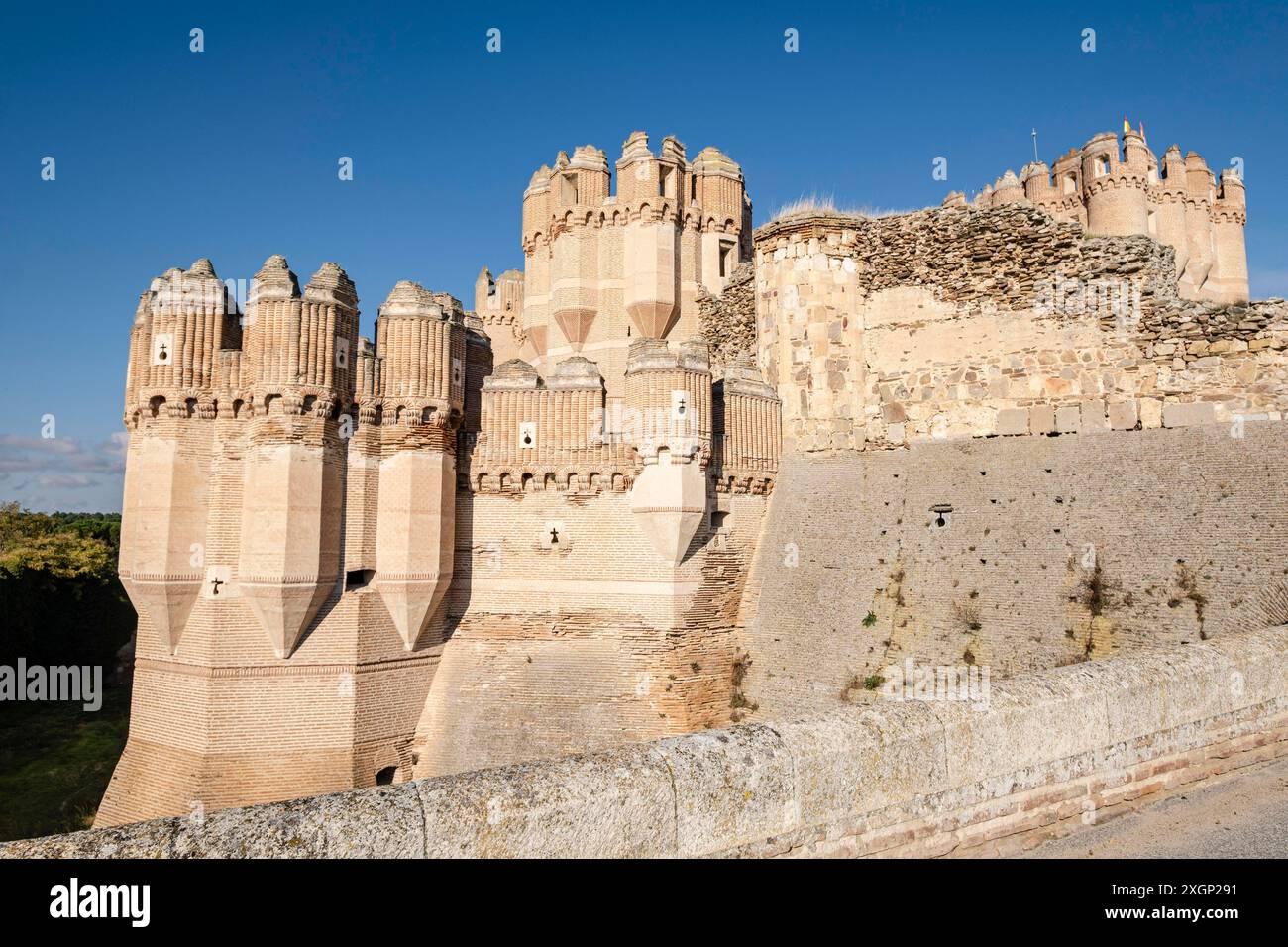 Coca castle, XV century, Gothic-Mudejar, Coca, Segovia province, Spain ...