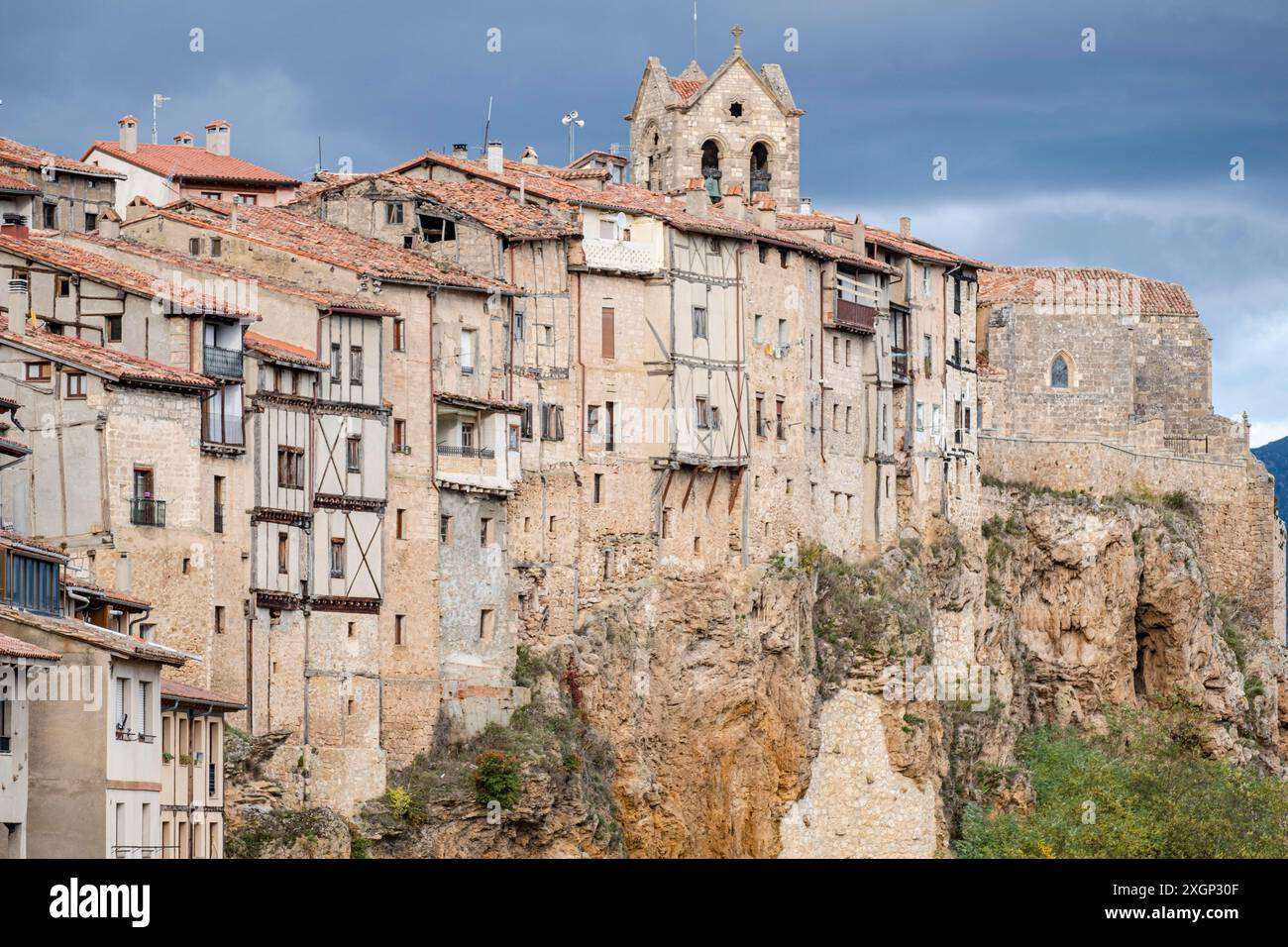The hanging houses, Frias, province of Burgos, region of Las Merindades ...