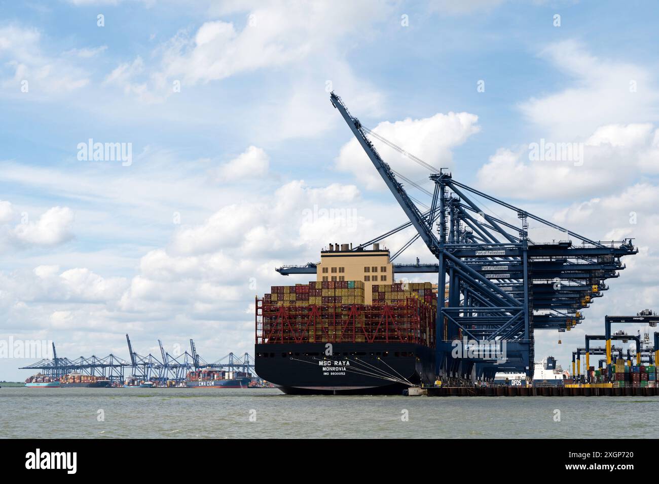 MSC Raya container ship port of Felixstowe Suffolk Stock Photo - Alamy