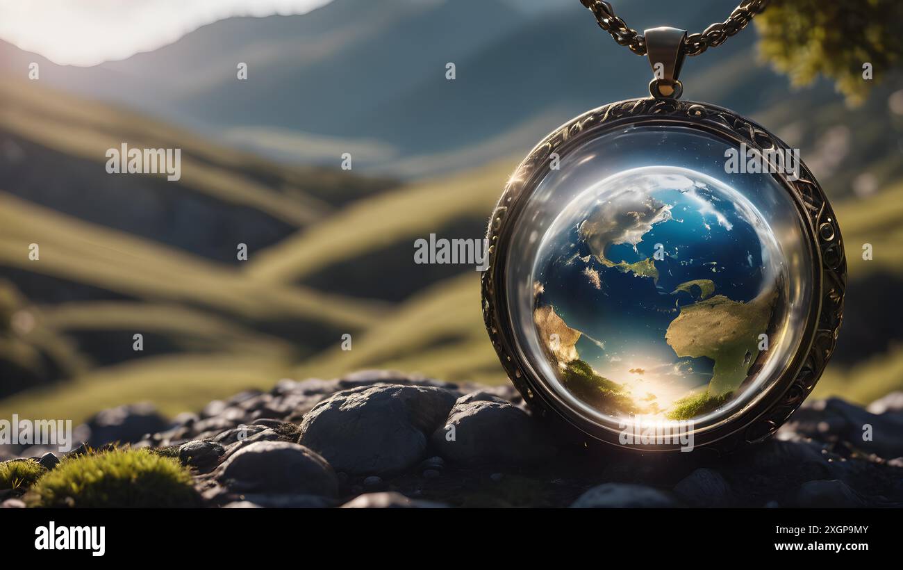 World globe cystal glass. Environmental conservation World environment ...