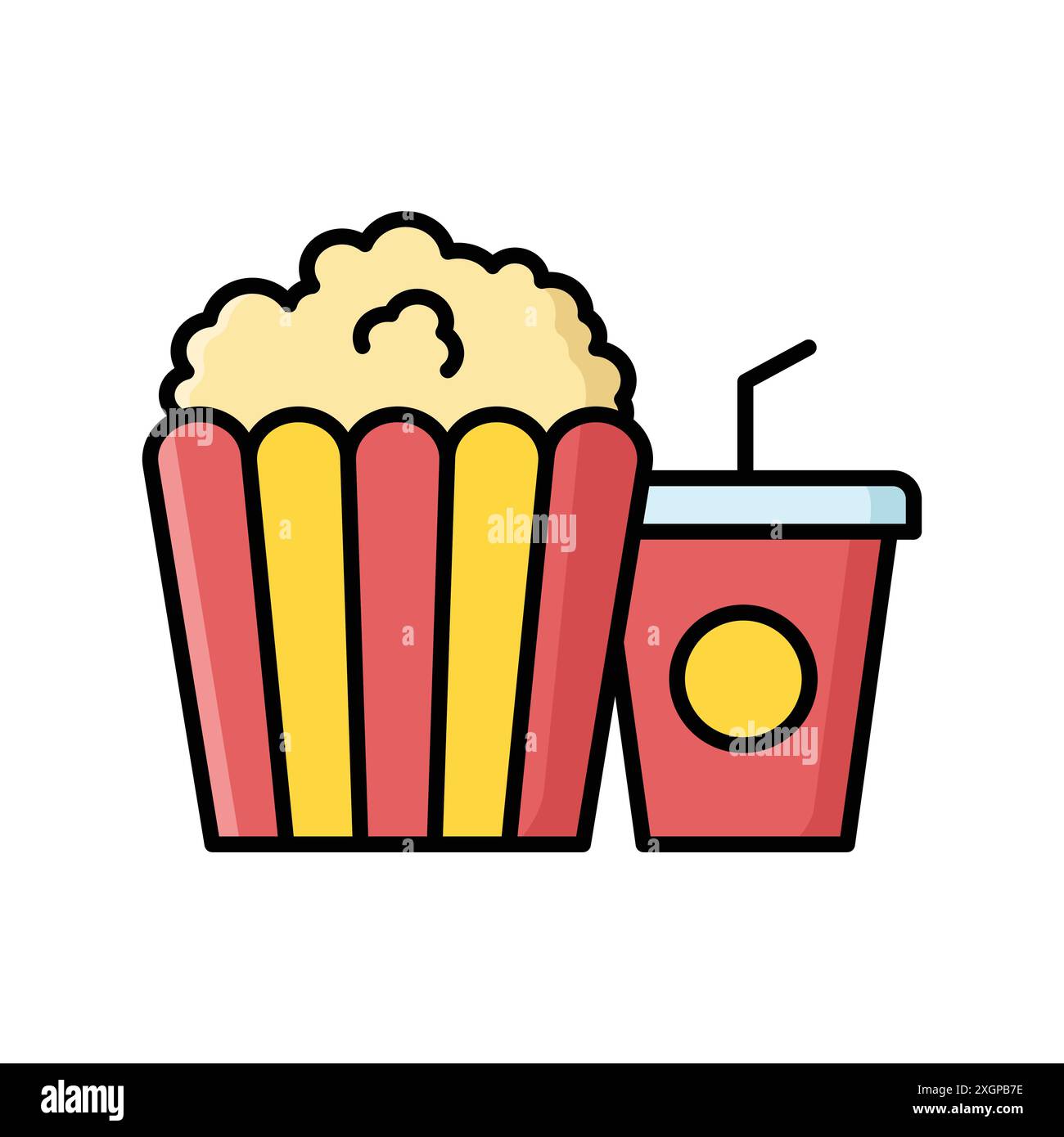 popcorn icon vector design template in white background Stock Vector ...