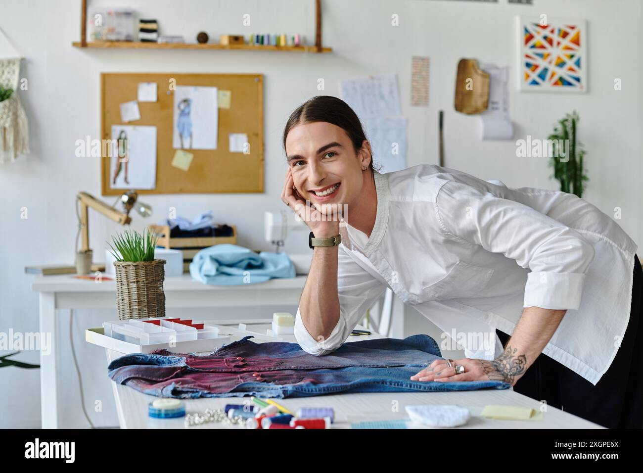 Fashion designer works on clothing hi-res stock photography and images ...