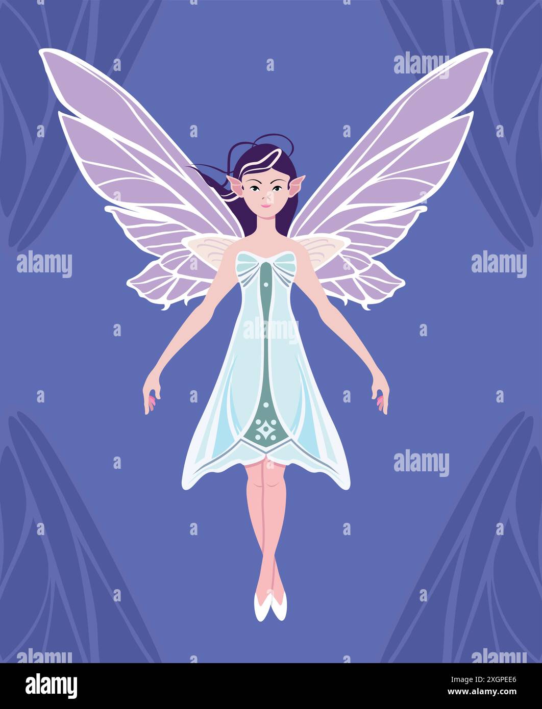 Girl fairy wings in Stock Vector Images - Alamy