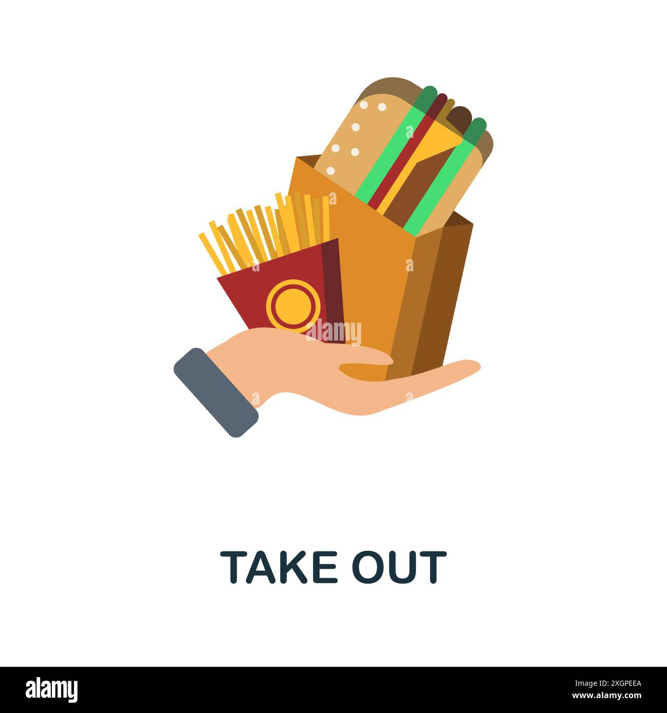 Take away tea and sandwich Stock Vector Images - Alamy