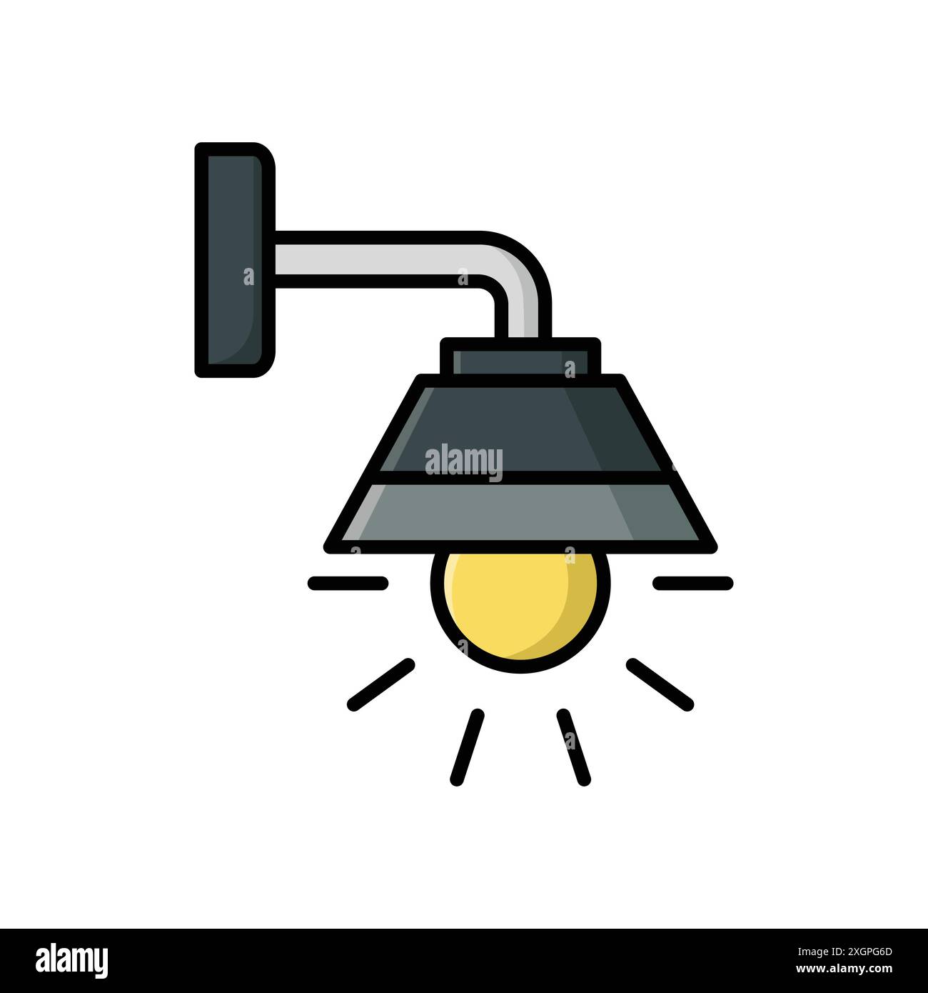 Black table lamp in Stock Vector Images - Alamy