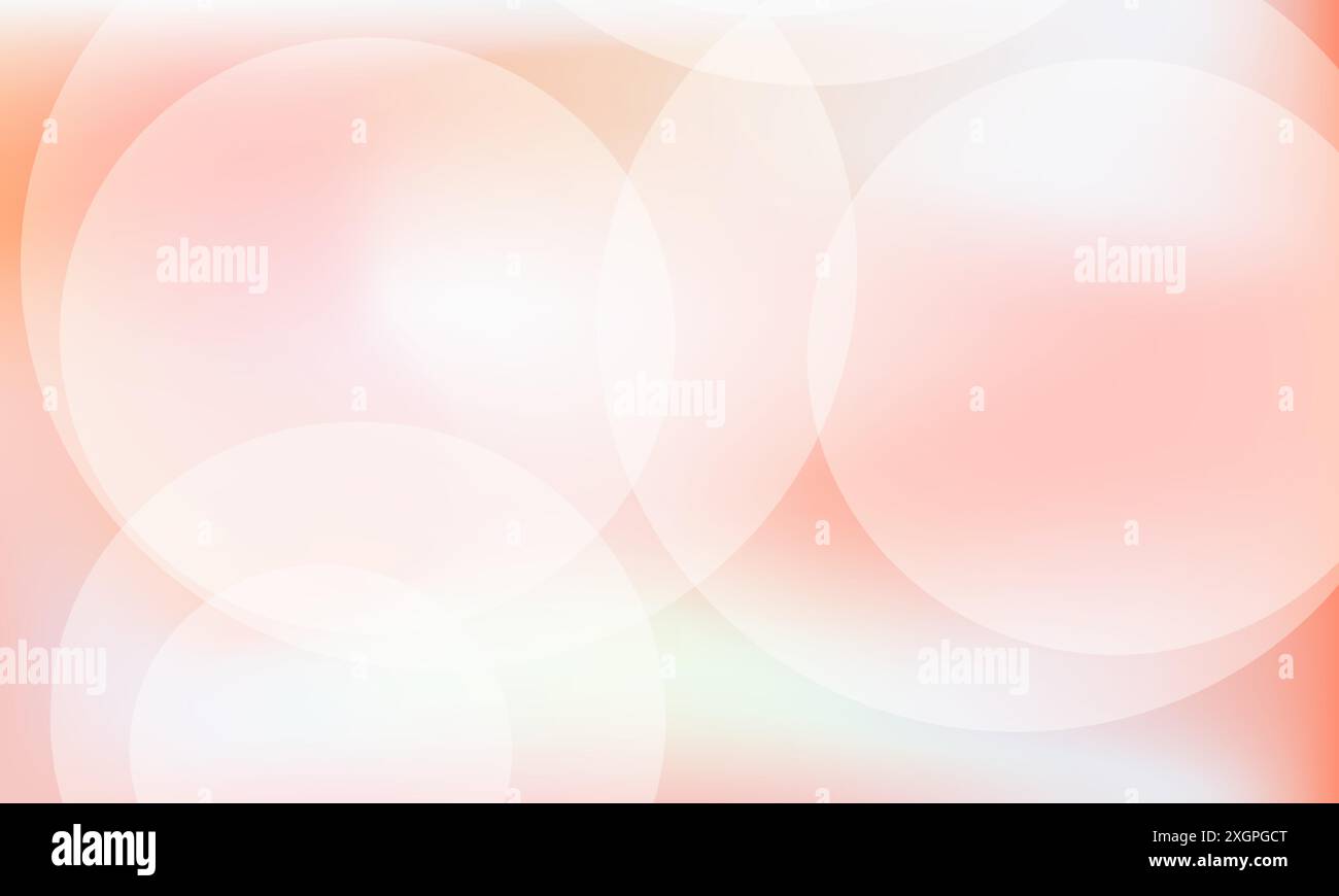 Abstract peach color gradient abstract background with circles. Soft pink gradation minimalist ...