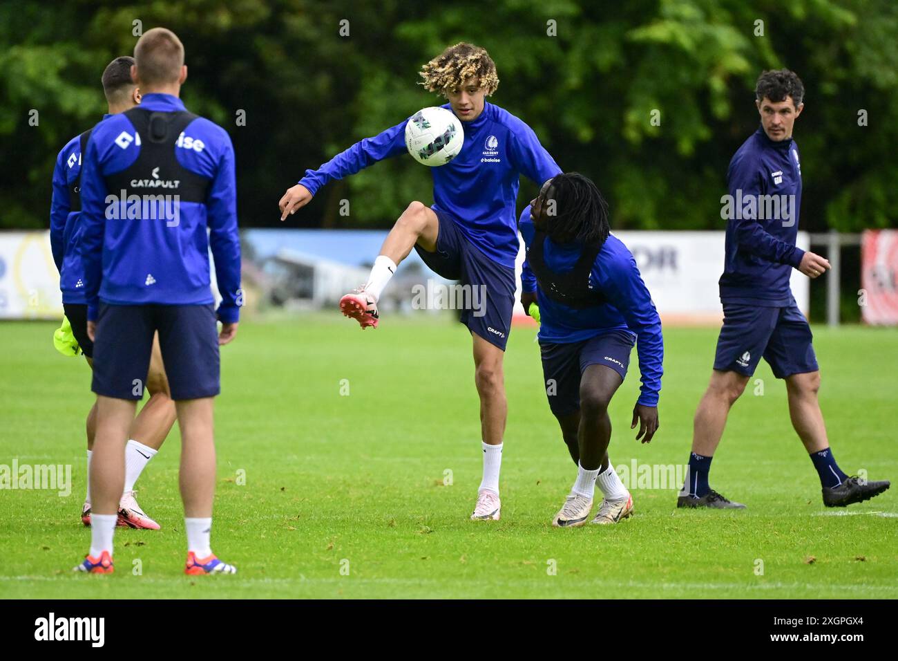 Gent's Franck Surdez pictured during the morning training during the ...