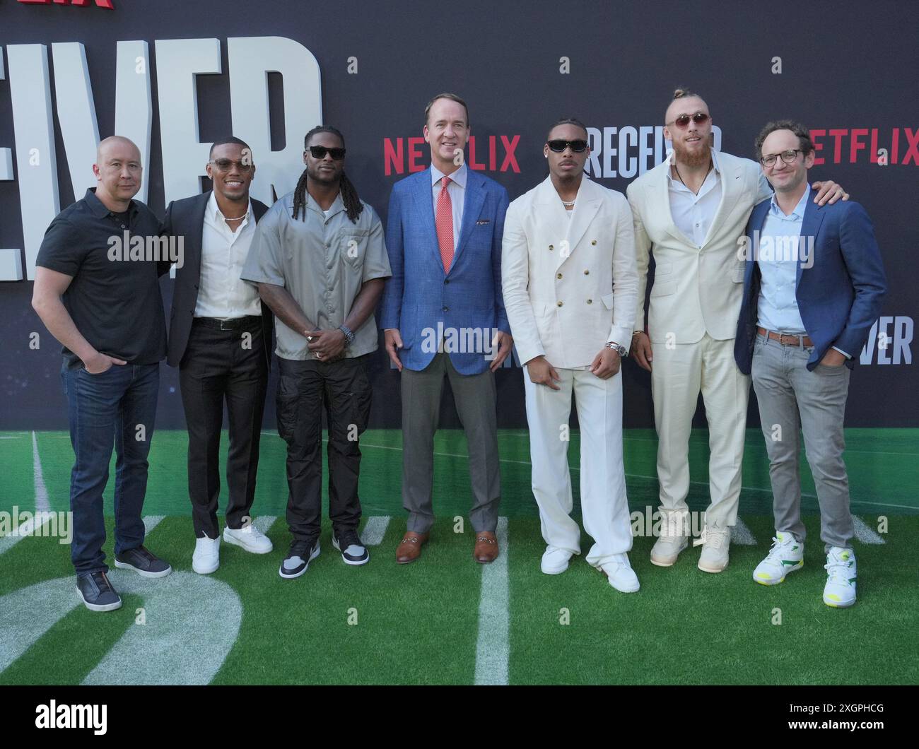 Los Angeles, USA. 09th July, 2024. (L-R) Brandon Riegg, Amon-Ra St ...