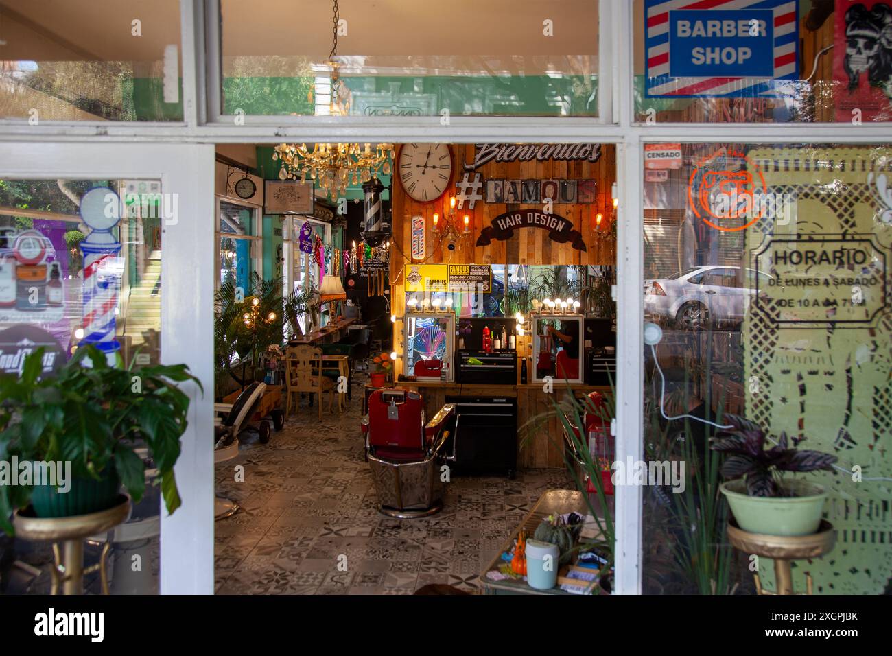 Famous Hair Barber Shop in Roma Norte in Mexico City, Mexico Stock ...