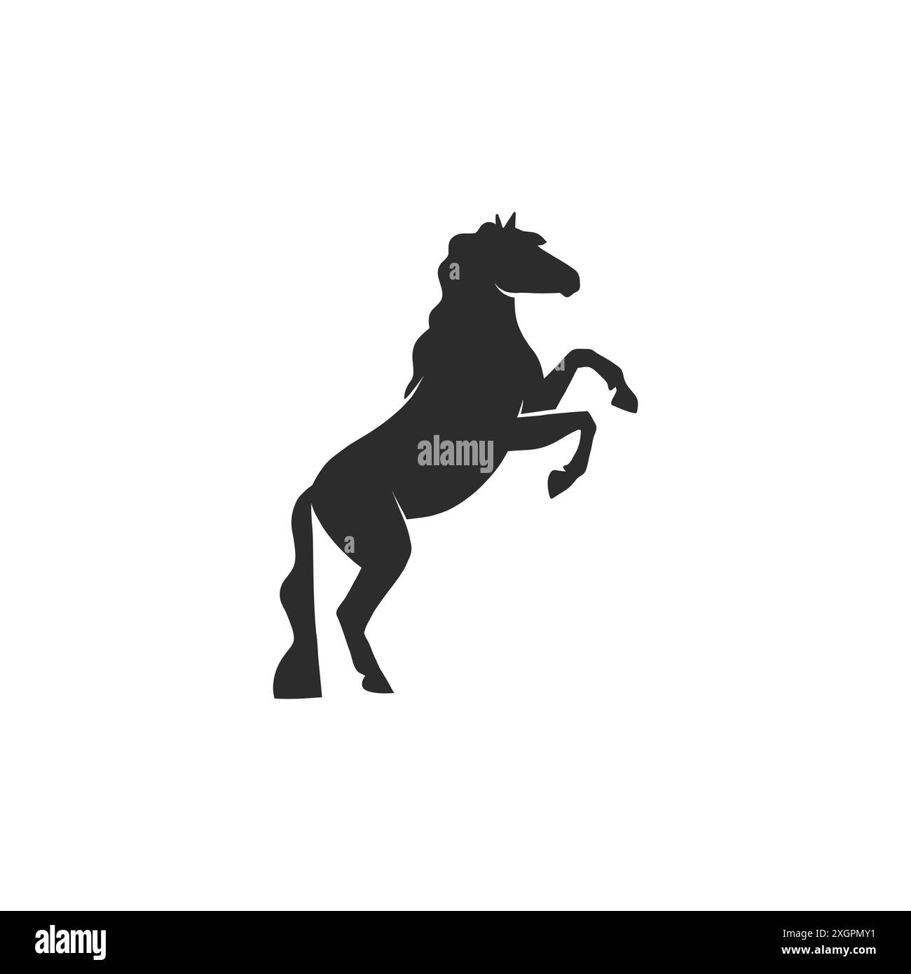 Hand drawn vector abstract horse logo silhouette illustration. Horse ...