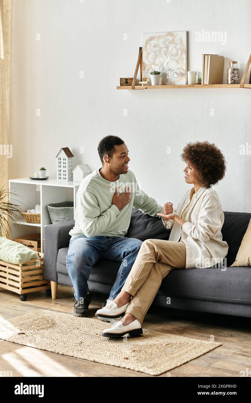 African american family sign language hi-res stock photography and ...