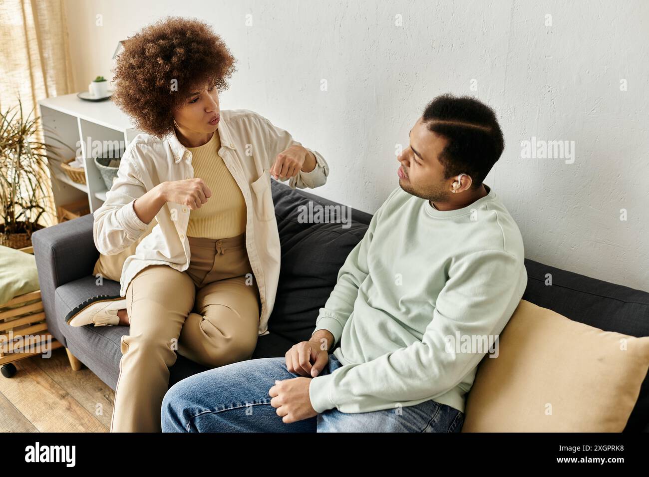 African american family sign language hi-res stock photography and ...
