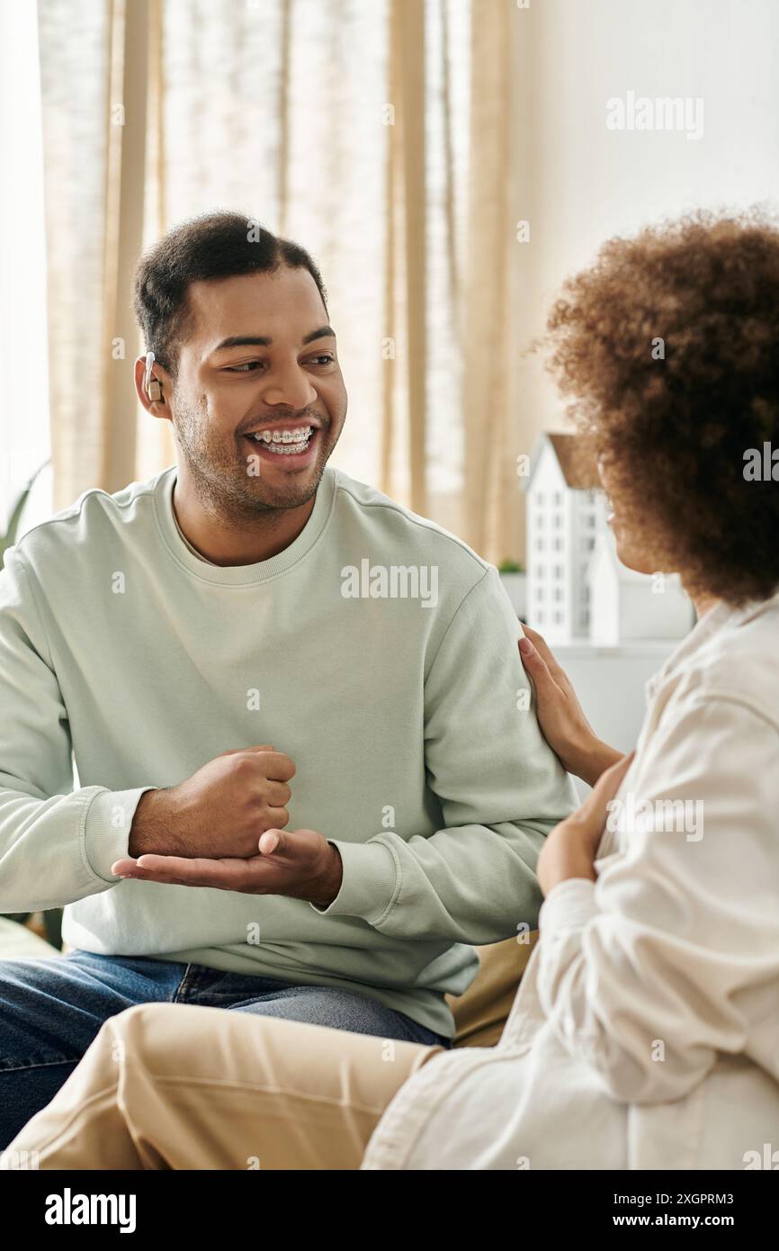 African american family sign language hi-res stock photography and ...